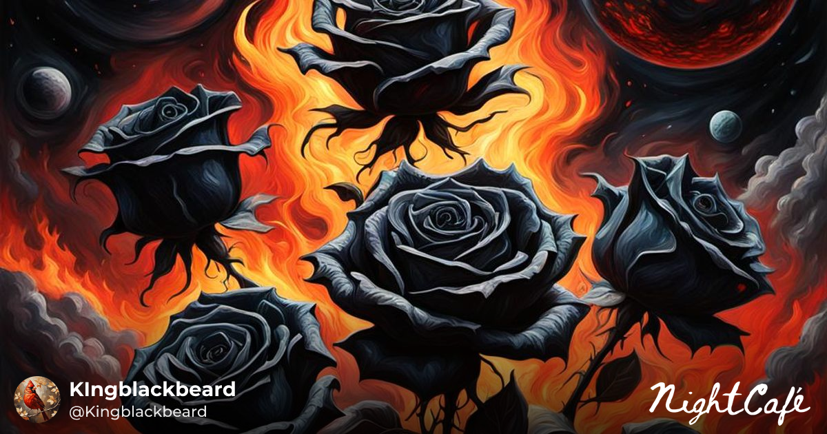 Black roses - Burning Black Roses in Gothic Impressionist ...
