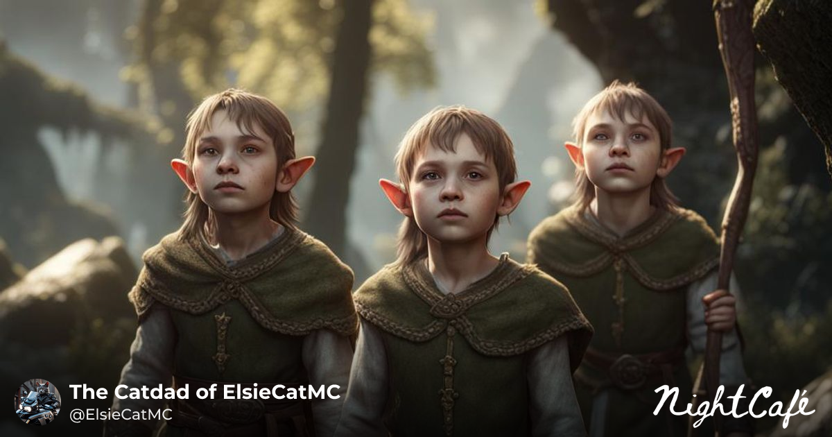 More LOTR elflings - LOTR Elf Children Hiding From Orcs