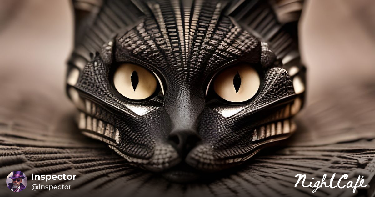 Giger Cat - Cat in a Box: Giger-Inspired Film Noir