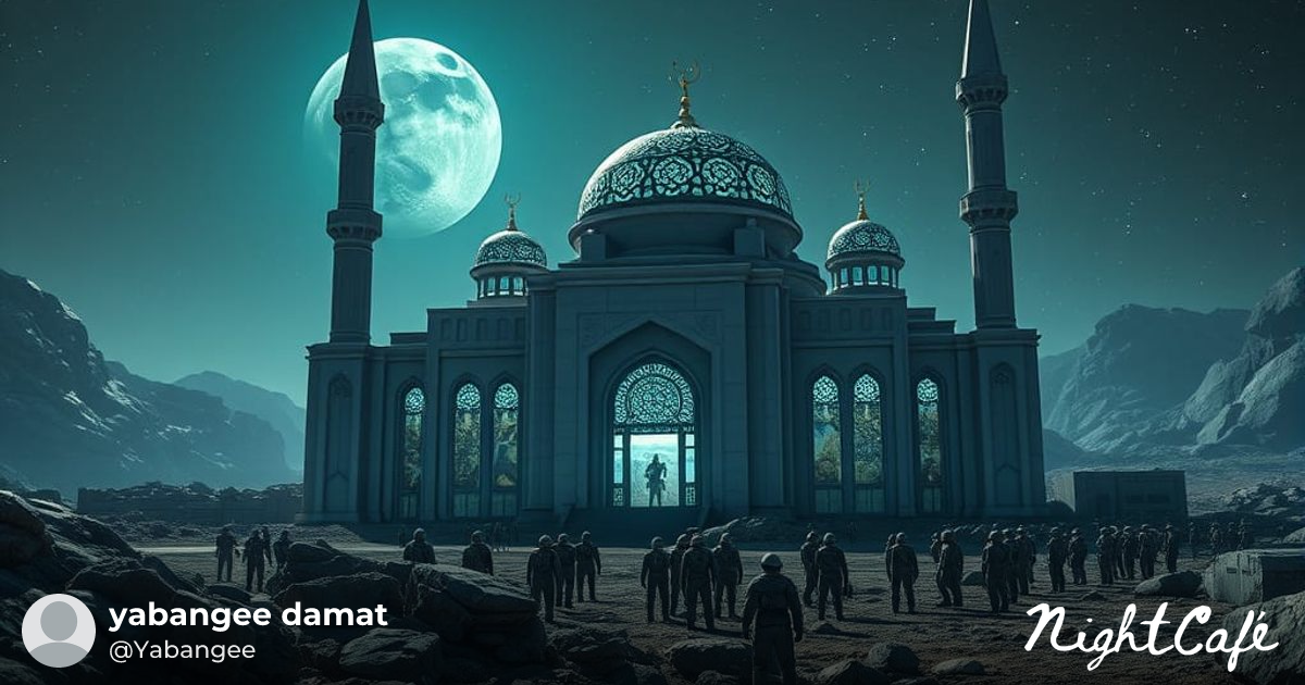 Space Mosque - Futuristic Mosque on Alien Planet with Space ...