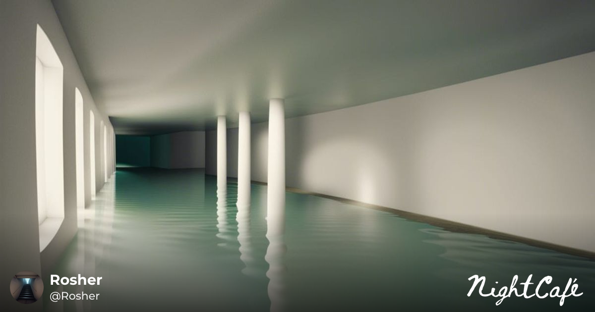Liminal pool room #3 - Eerie Liminal Space with Water Pools