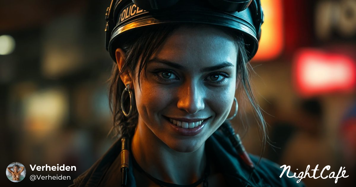 Cyberpunk police - Cyberpunk Police Officer Film Still