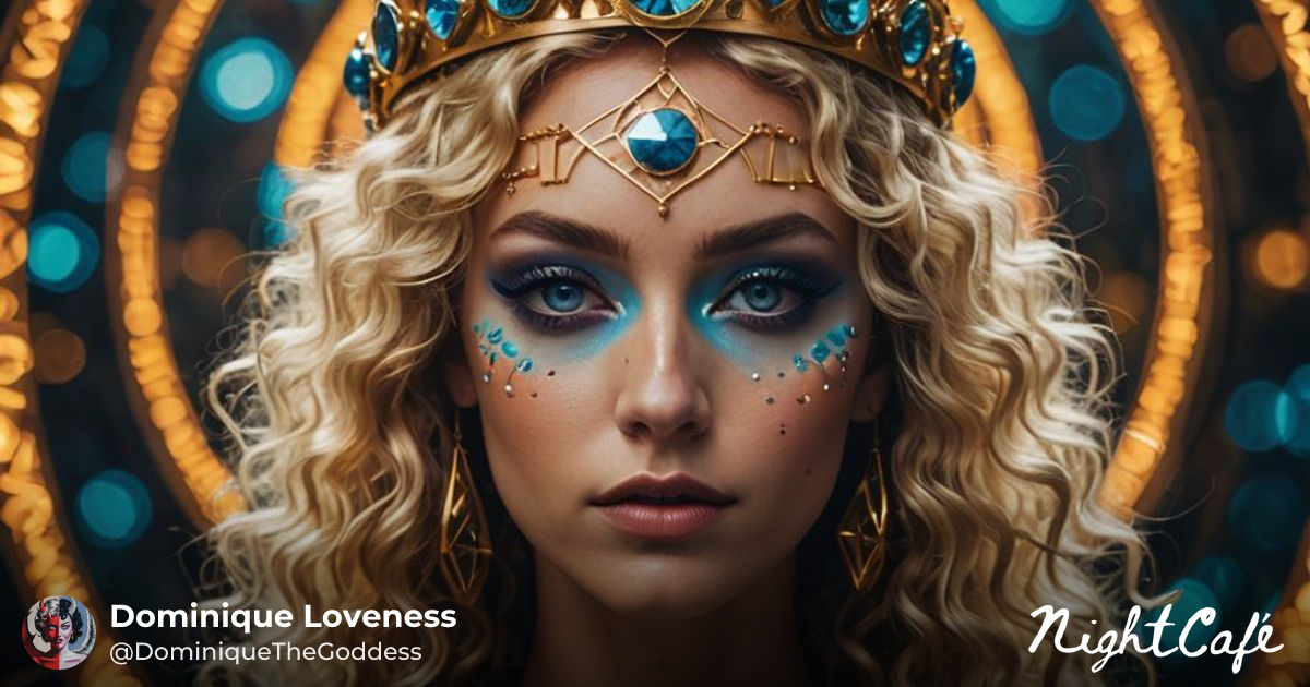 Rave Goddess with Sacred Geometry Makeup - AI Art