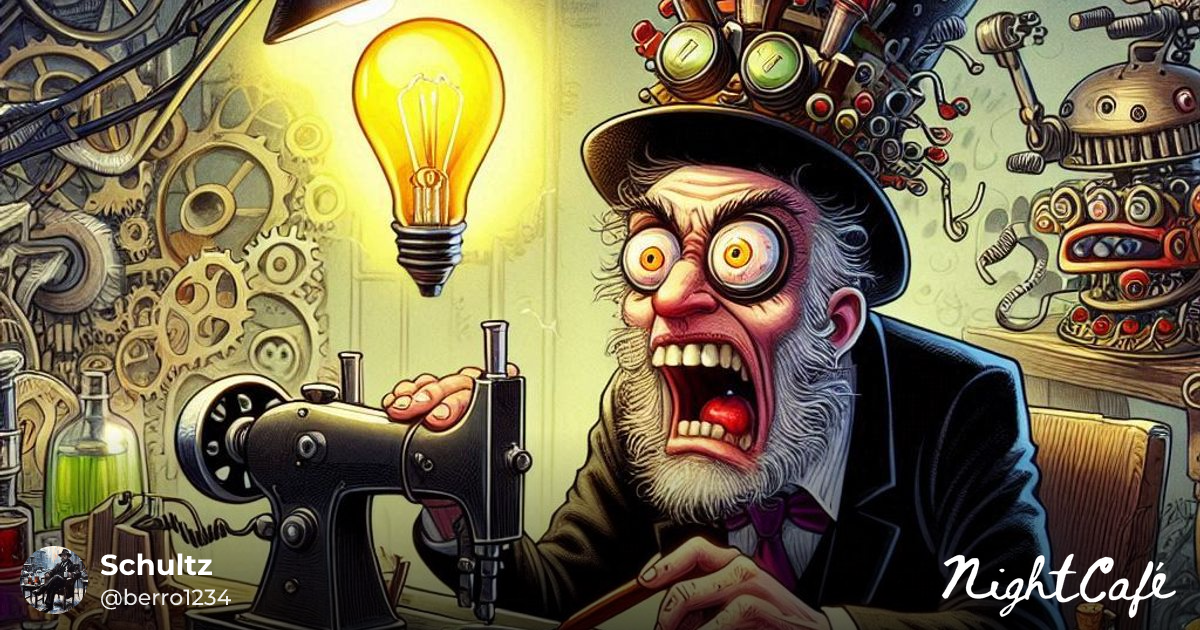 Crazy inventor at work