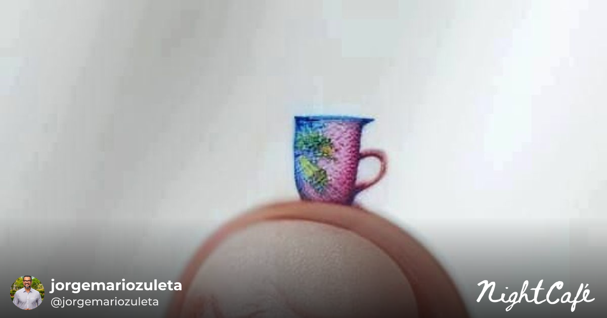 Not the usual size. - Hyperrealistic Teacup Still Life: Intr...