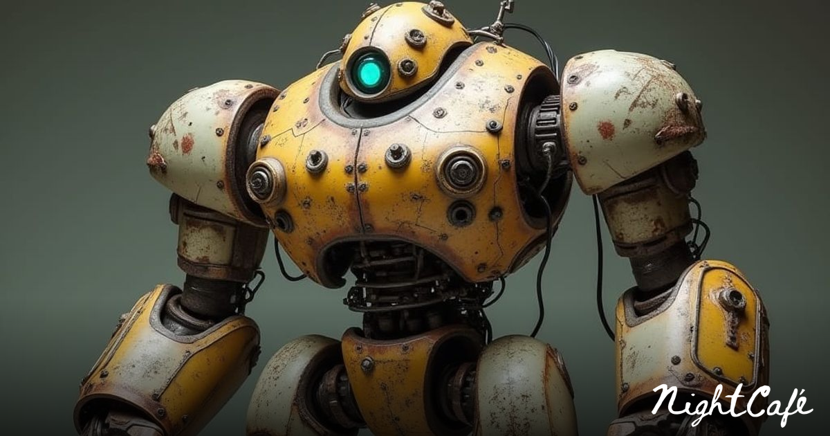 Gritty Industrial Robot Smasher - AI Art