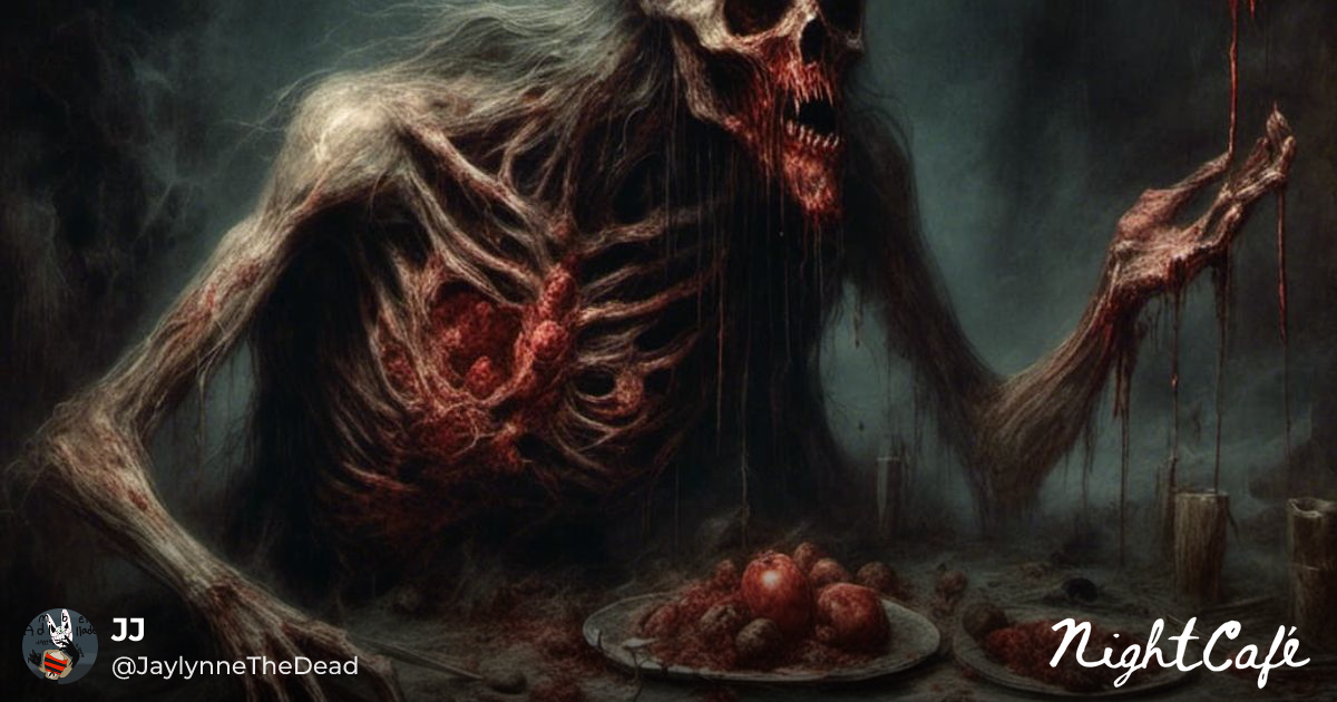 Wendigo eating human heart - Terrifying Wendigo Consuming a...