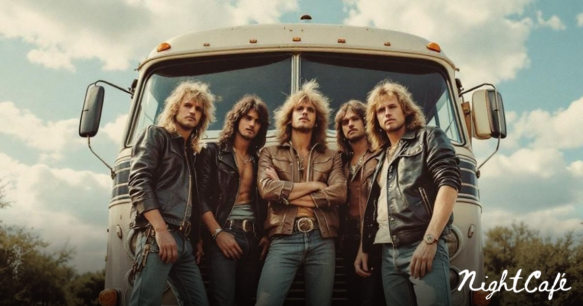 1970s Rock Band Photo Inspired by Classic Album Ar... - AI Art