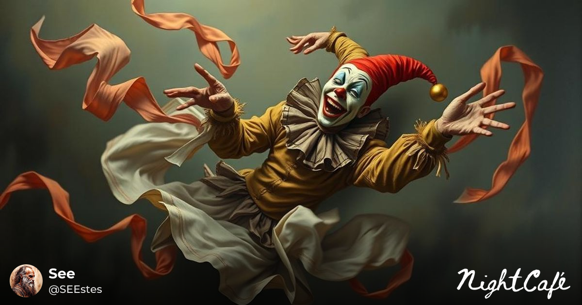 Surreal Jester's Uncontrollable Laughter in Dreaml... - AI Art