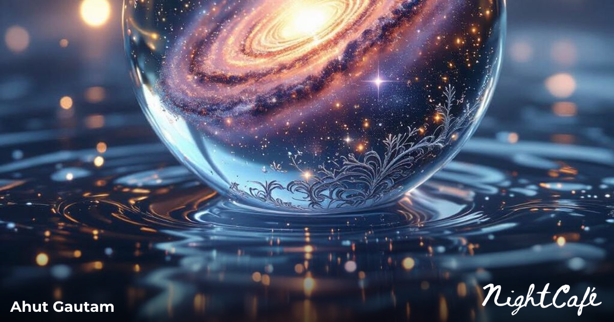 Galaxy as an art... - Galaxy in Raindrop Orb as 3D Render