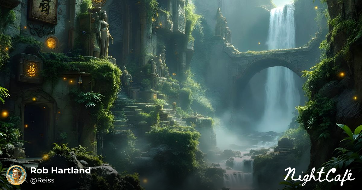 Lost Civilization Ruins: Steampunk Technology in J... - AI Art