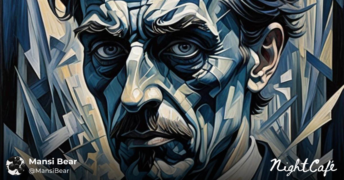 Distorted Skull in Cubist Futurism - AI Art