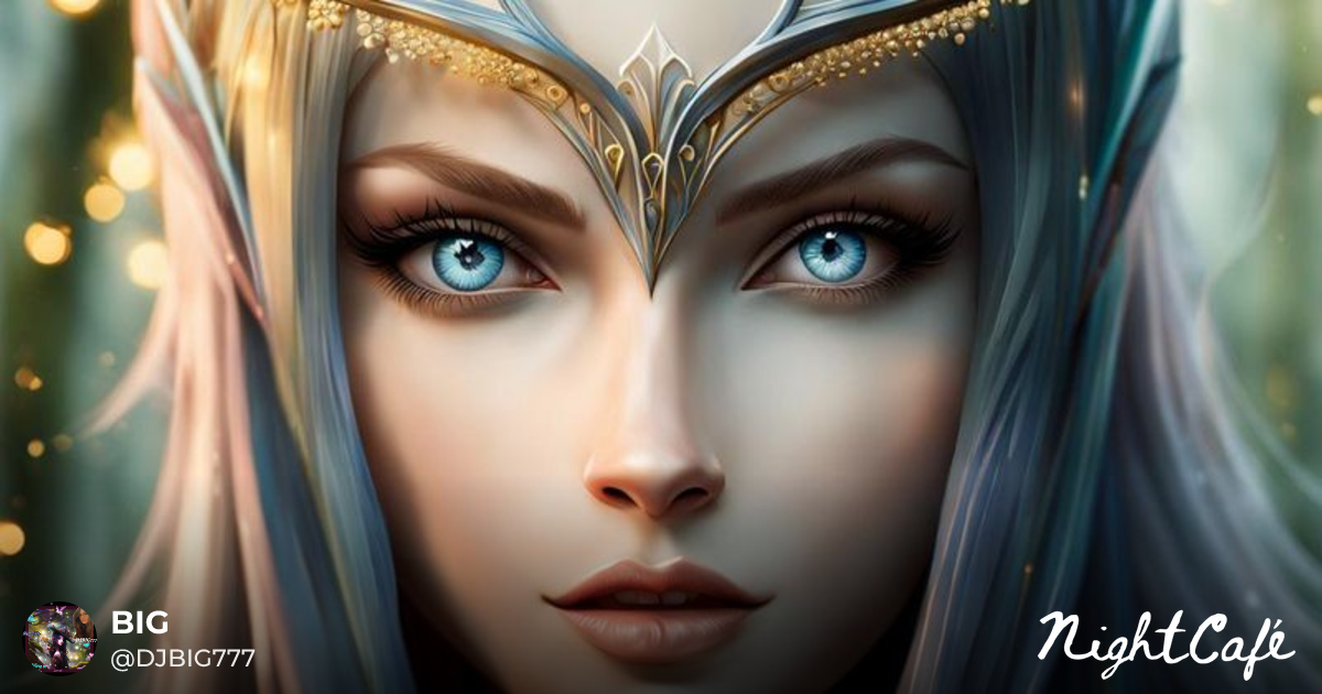 ELVIN EYES - Ascending Forest Elf: Hyperrealistic Digital Ar...