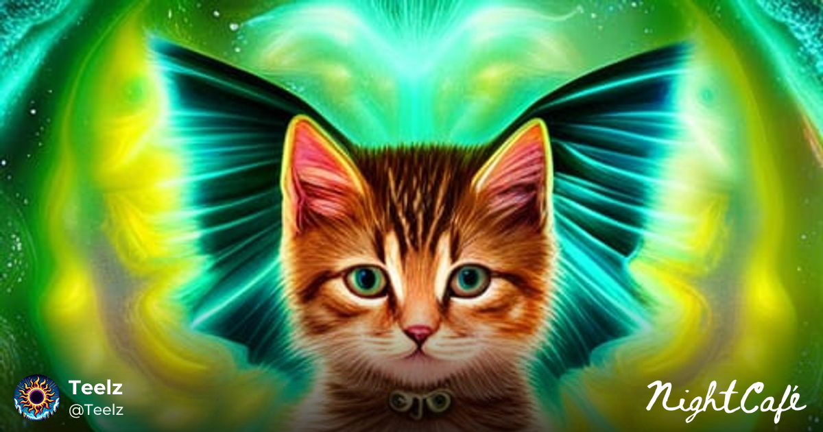 Cosmic Kitten with Bat Wings - Cosmic Kitten with Bat Wings ...