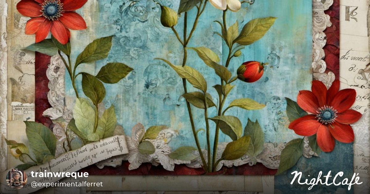 Mixed media collage - Textured Mixed Media Collage of Mary