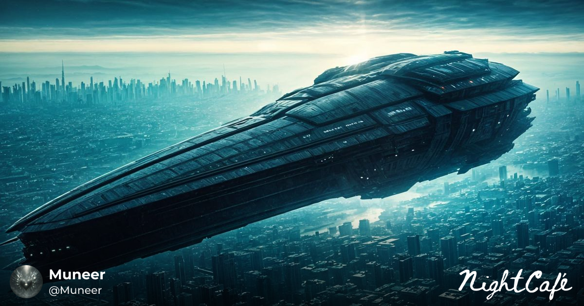 Alien Mothership Over Dystopian City in 8K - AI Art
