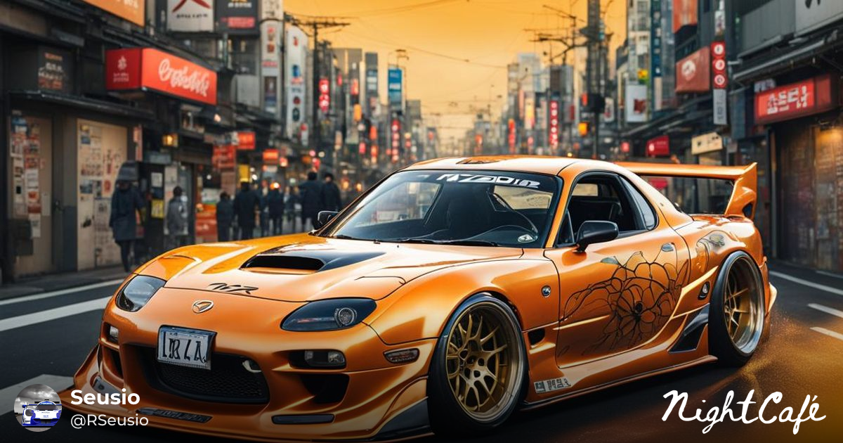 Hyper realistic hyper detailed 8k resolution Mazda rx7 veilside body ...