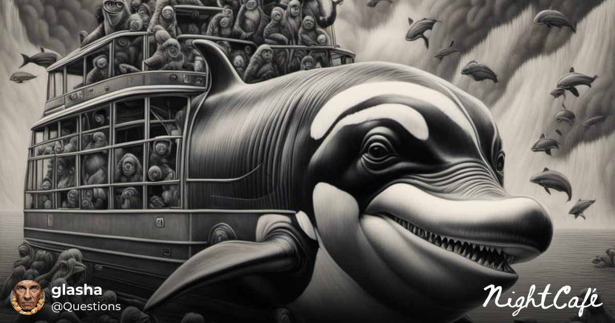 bumble bus filled with orca monkeys