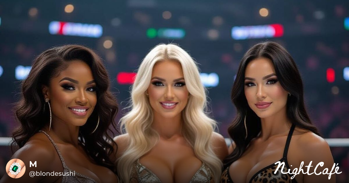 WWE Divas in Leopard Print Ring Costumes - AI Art