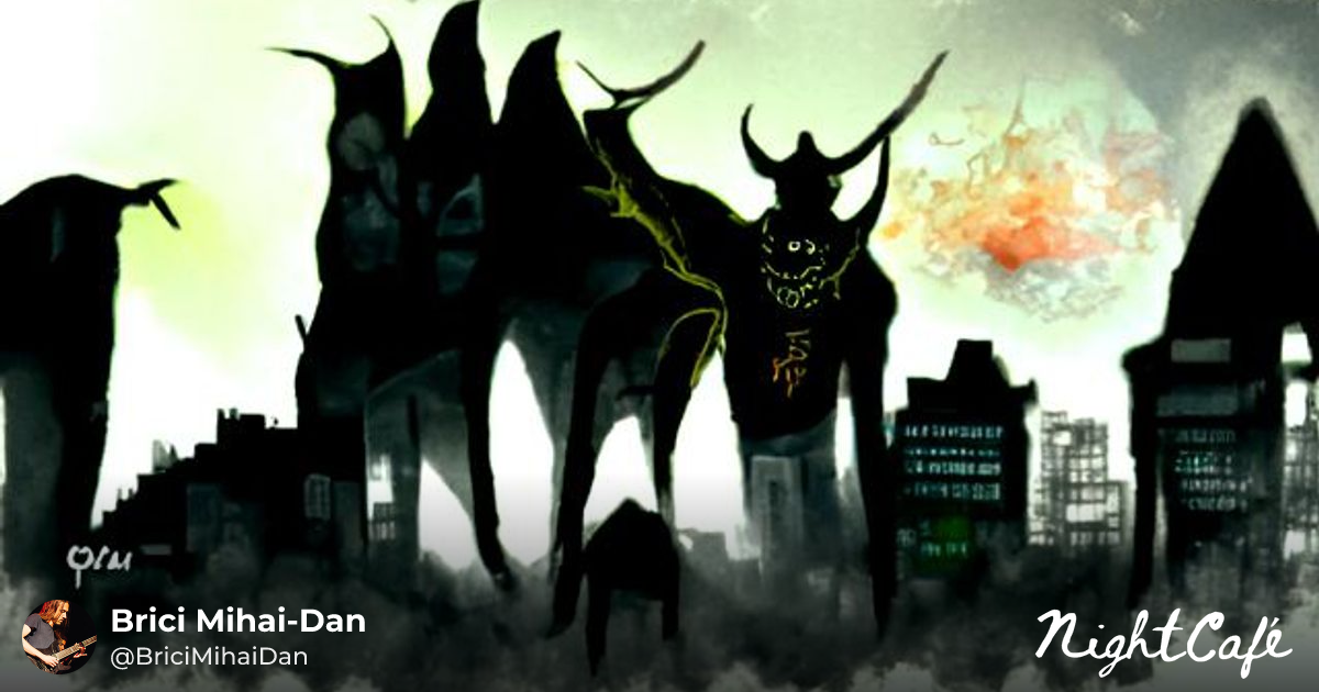 "City of Demons" - City of Demons: Digital Art Illustration