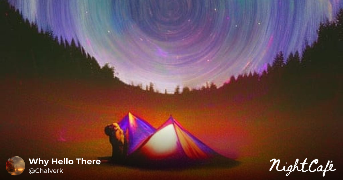 starry camping night - Starry Camping Night: Holographic Ast...