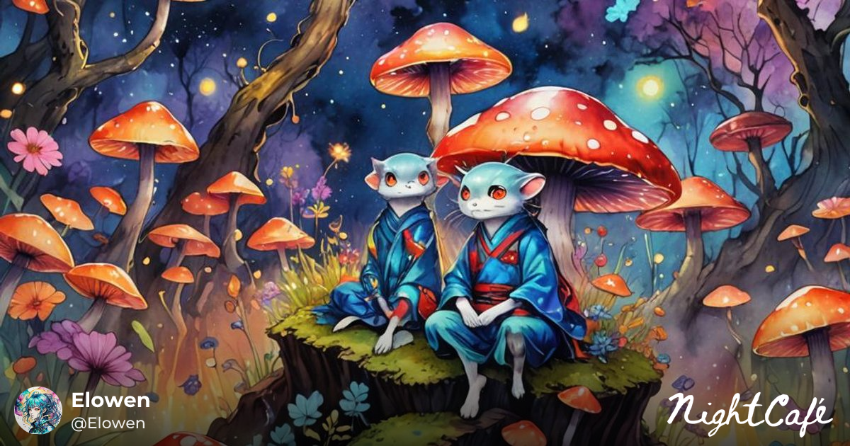 Yokai Spirit on Distant Planet in Anime Style - AI Art