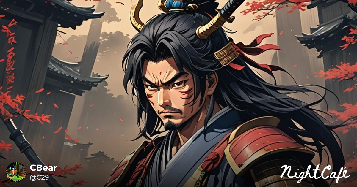 Cel-Shaded Samurai Anime Manga Scan - AI Art