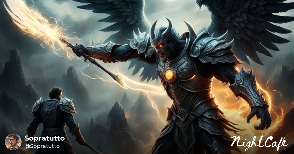 Hero battling demon - Hero battling demon