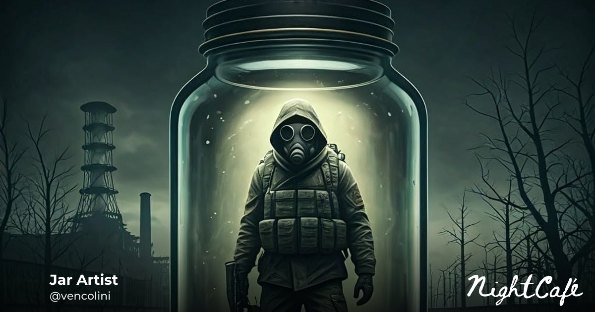 S.T.A.L.K.E.R. in a Haunting Chernobyl Jar - AI Art