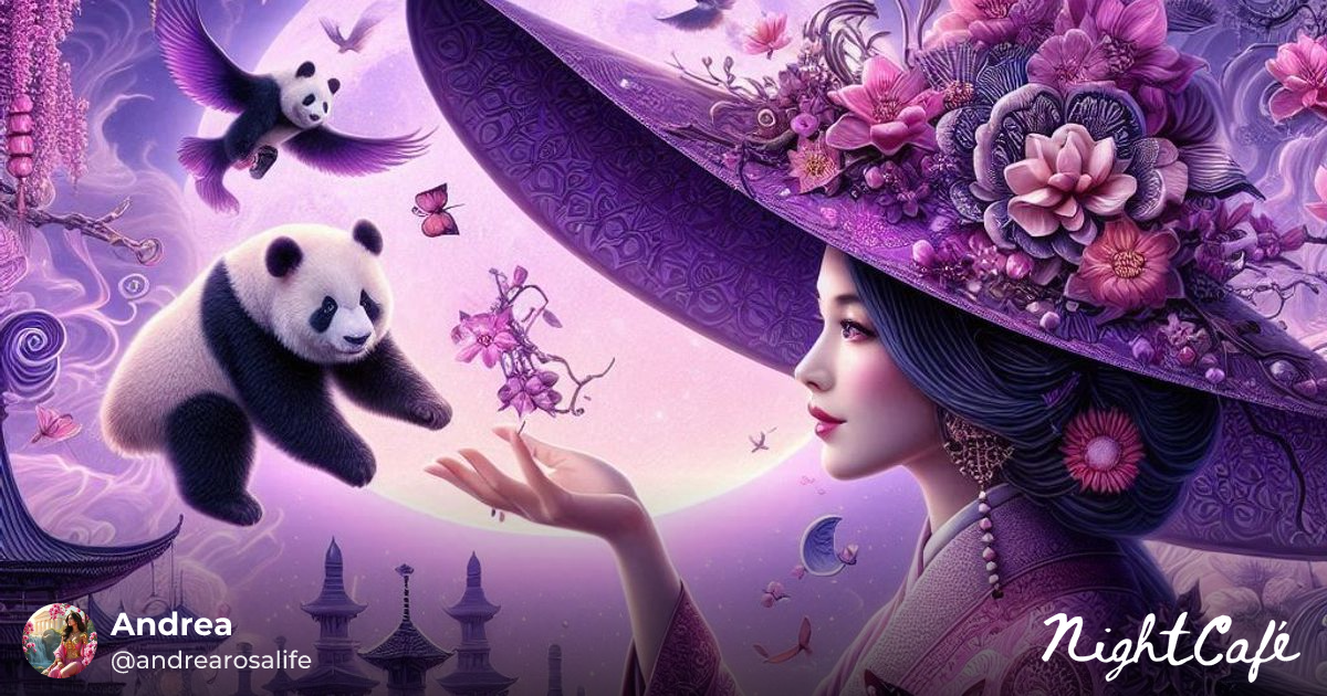 Magical Witch makes the Panda fly @Andrearosalife