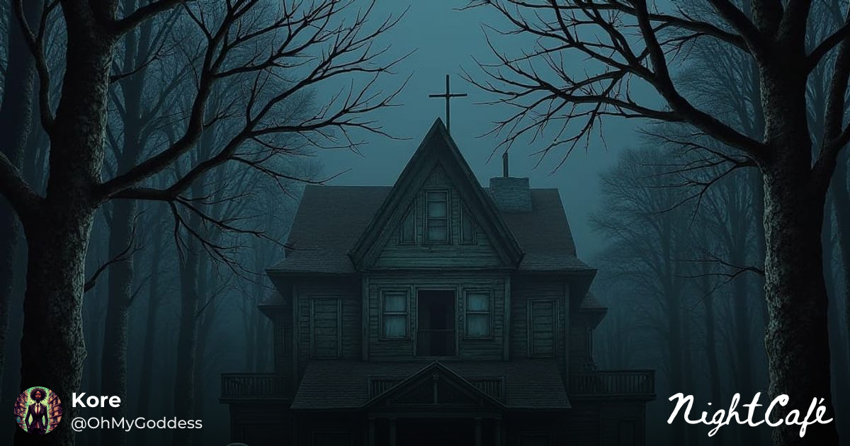 A cult surrounding a house at night Night in the woods liminal liminal ...