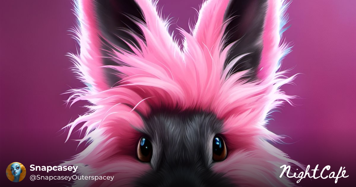 Cyberpunk Emo Bunny Rabbit Portrait in Pastel Punk... - AI Art