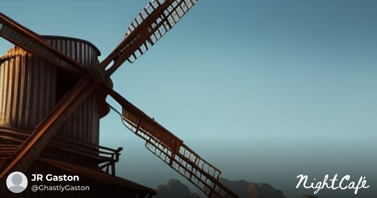 Windmill - Farm Windmill in Detailed Matte Painting Style