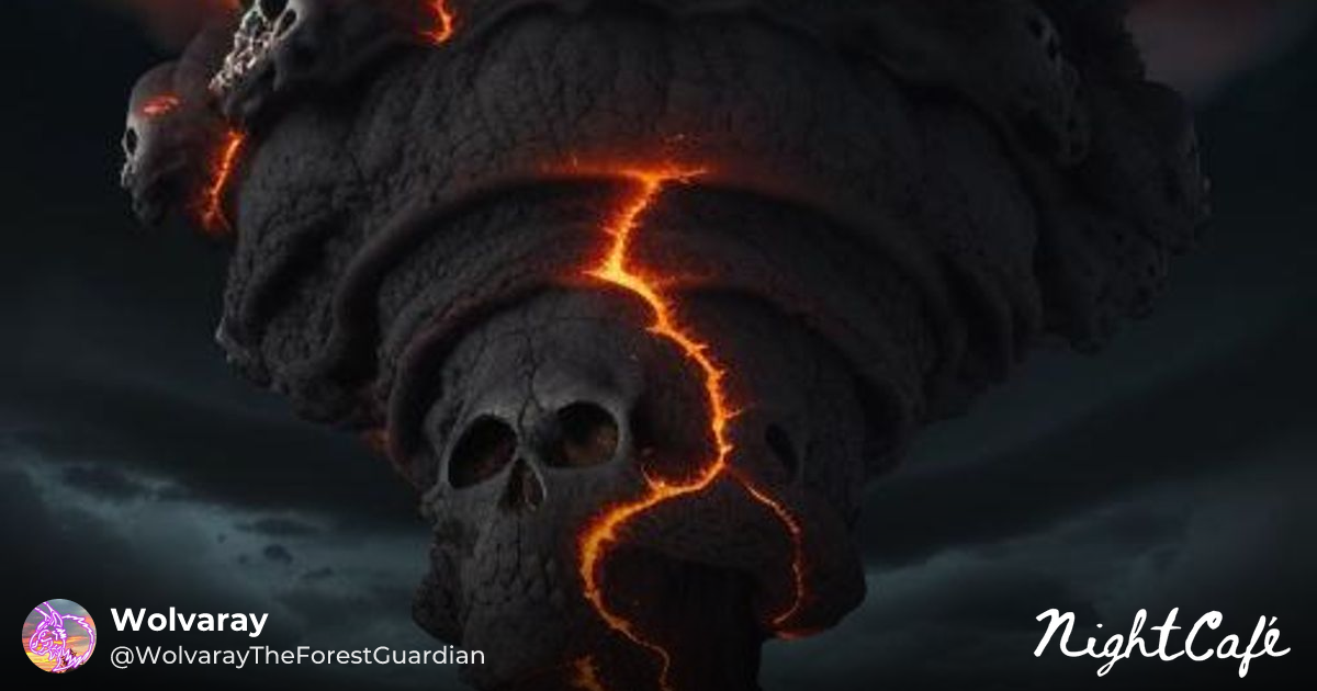 Mushroom skull Island volcano ~ - Mushroom skull Island volc...