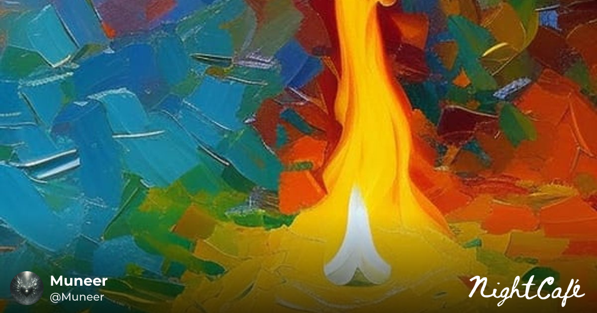 Dousing the Flame: A Neo-Impressionist Acrylic Pai... - AI Art