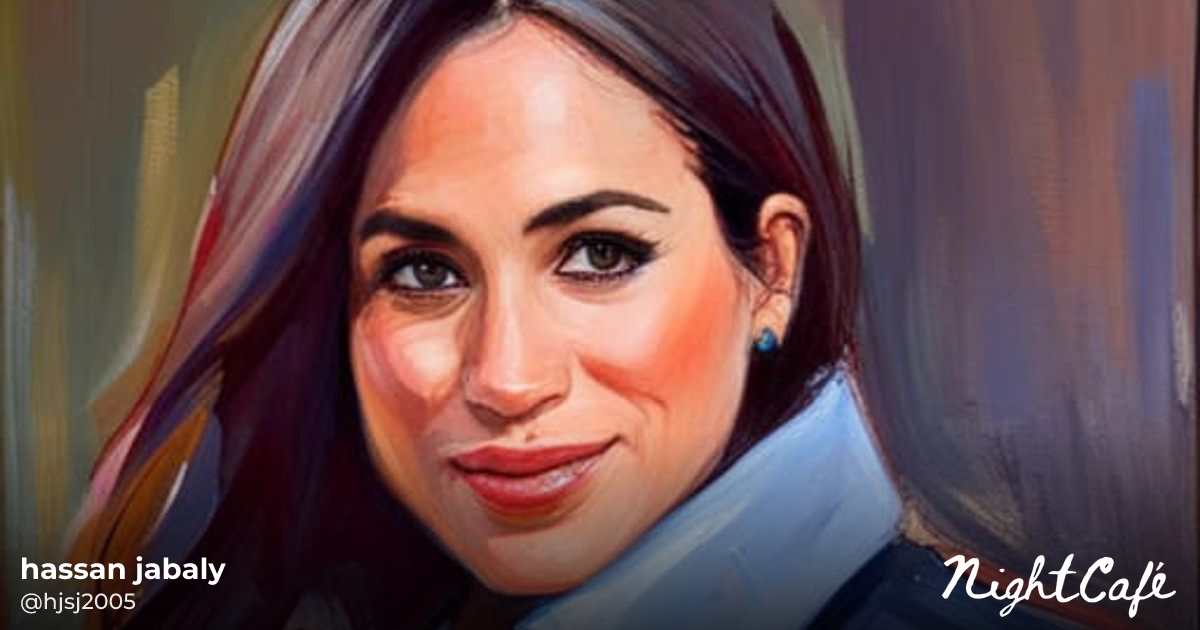meghan markle - Meghan Markle Portrait in Oil Painting Style