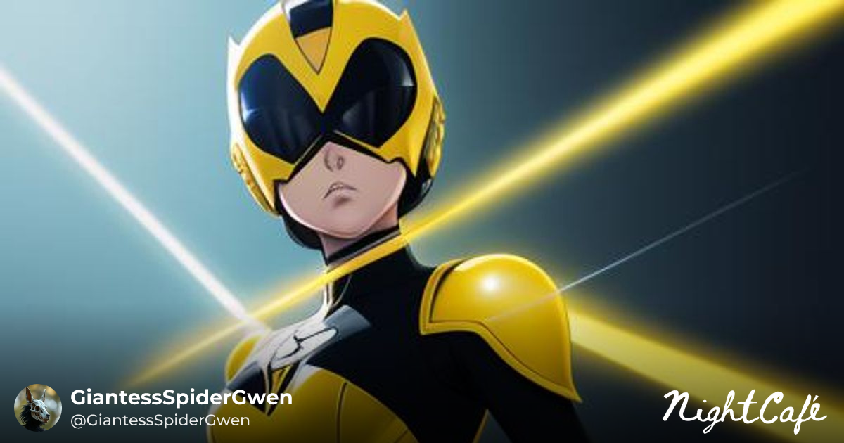 Female Yellow Power Ranger - Yellow Power Ranger Anime Cel-S...
