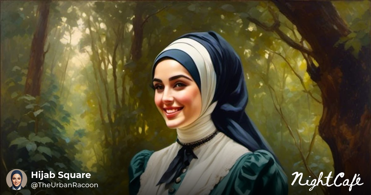 Victorian Modest Woman 🌸🌿💚 - Victorian Woman in Lush Fore...