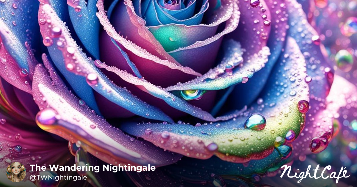 Dew drops on a rose! - Pink Rose with Dew Drops in Morning S...