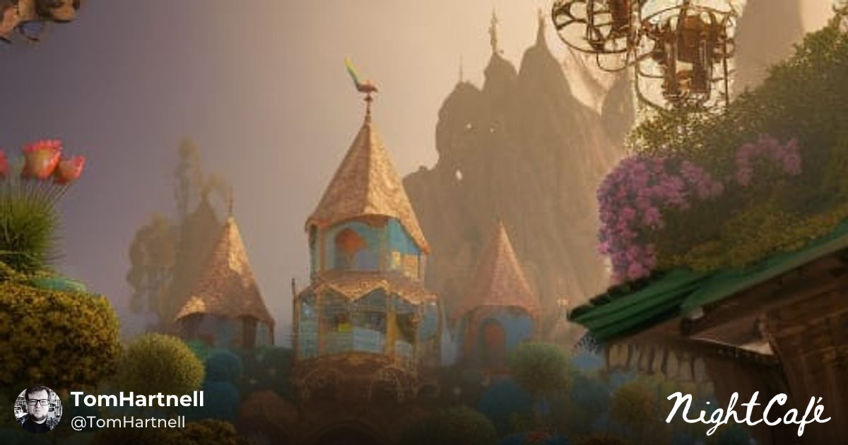 Easter themed town - Fantastical Easter Town in Detailed Mat...