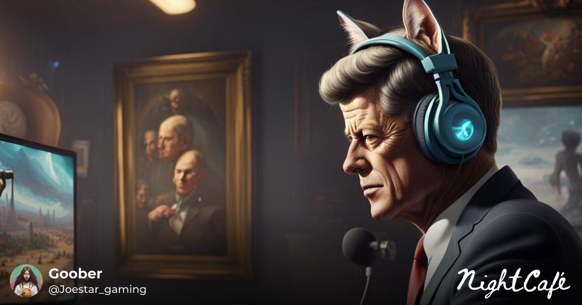 Gamer #2 - JFK Gaming with Cat Headphones: Detailed Digital ...