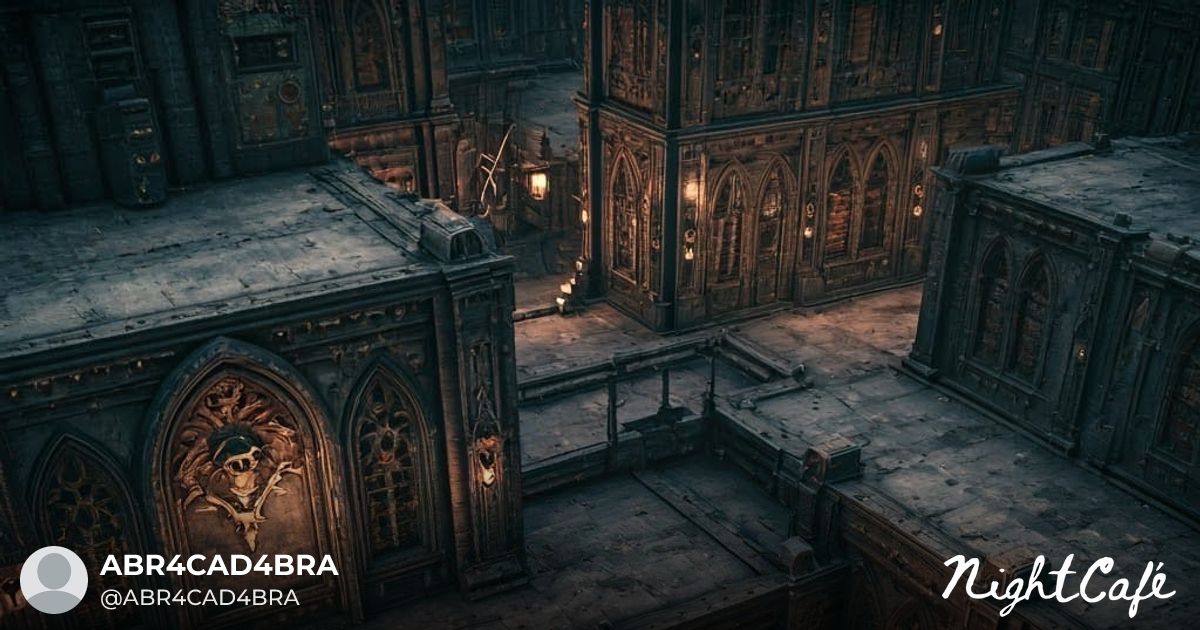 Grim Dark Hive City Slums in Neon-Lit Gothic Archi... - AI Art