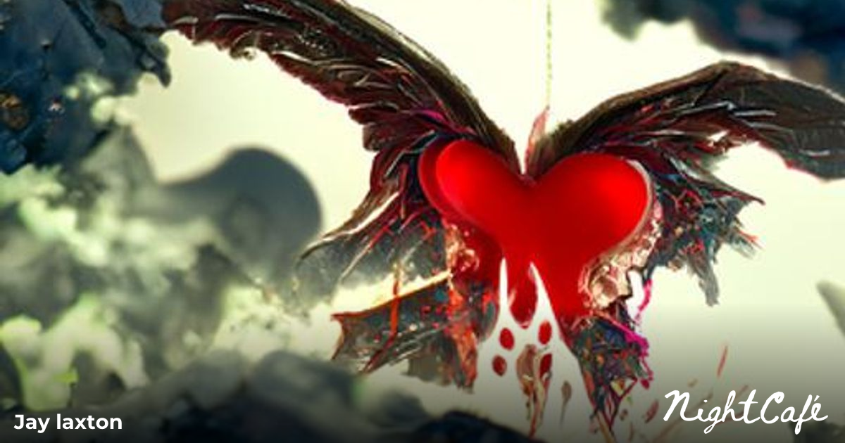 angel demon heart with wings - Angelic Demon Heart with Wing...