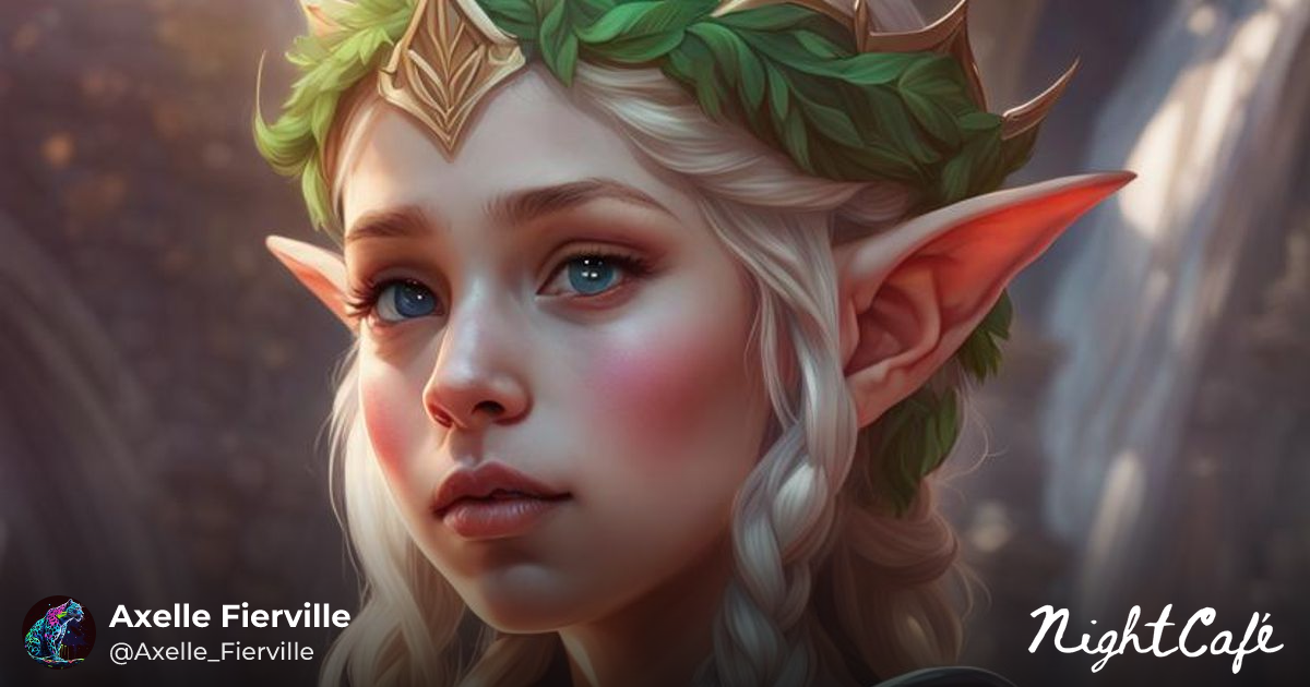" Aidail prinsess Elf " - Cute Elf Princess Portrait in Dark...