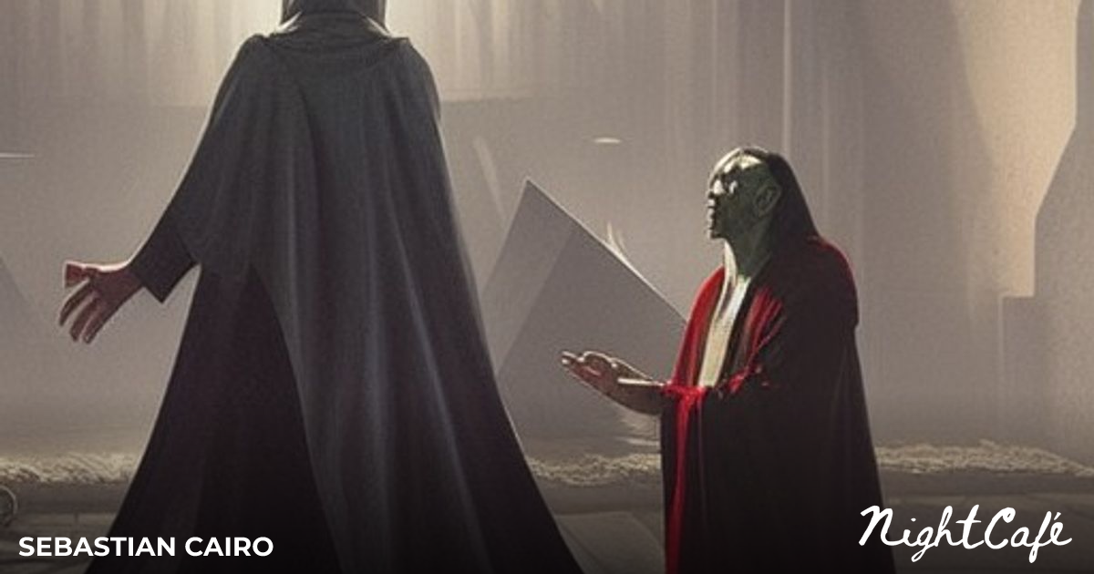 Sinister Sanctuary Scene with Evil Priest - AI Art