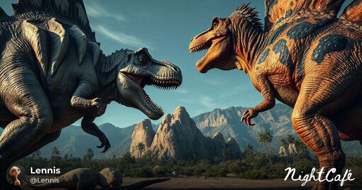 Allosaurus vs Stegosaurus: Jurassic Clash in Comic... - AI Art