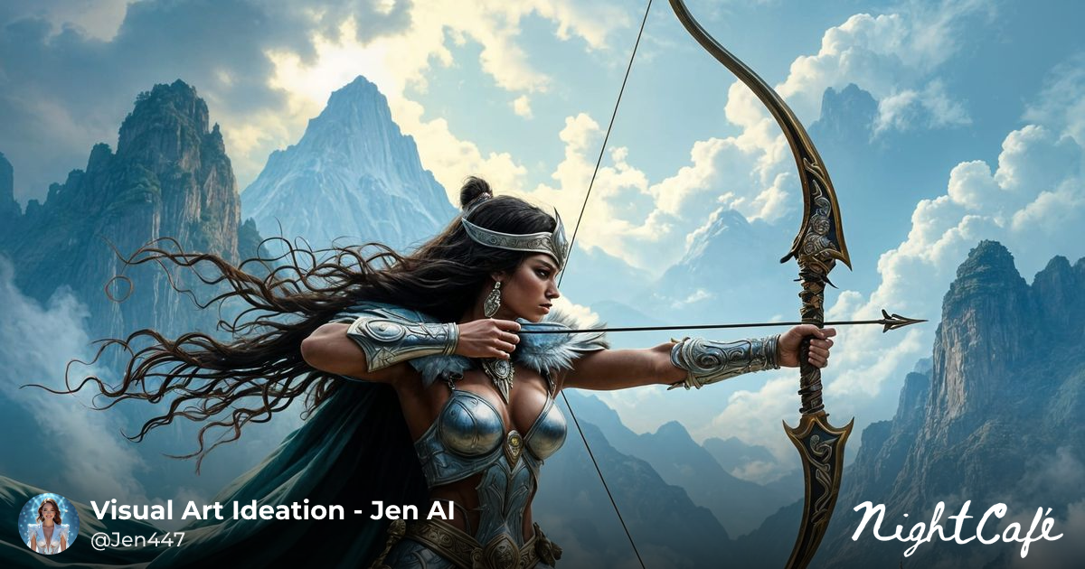 Amazonian Queen Overlooks Ancient City, in Epic Fa... - AI Art