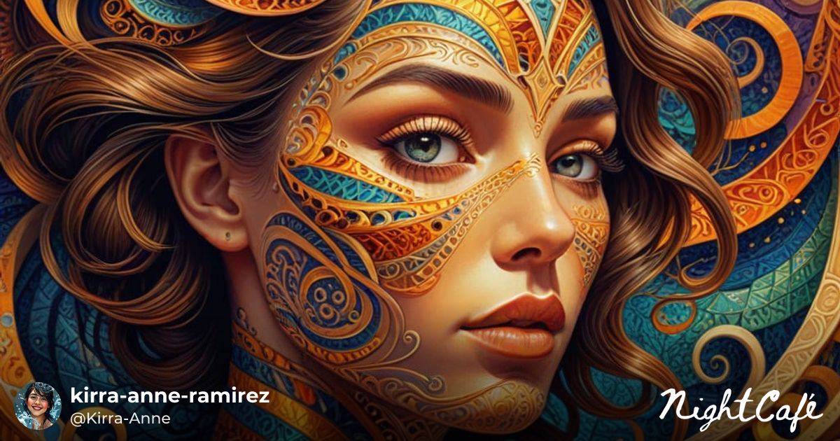 Zentangle Woman in Maze: Surreal Oil Painting - AI Art