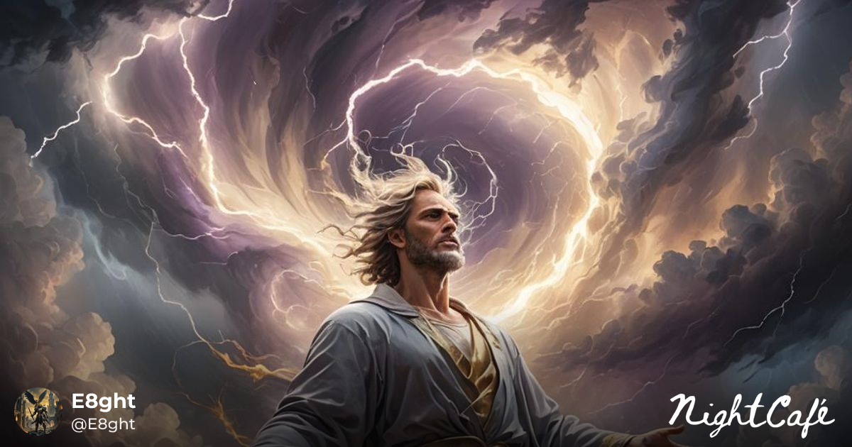 Holy storm - God of Storms in Dramatic Digital Painting