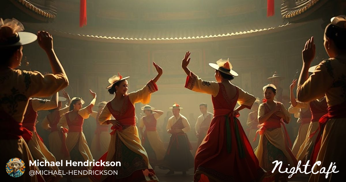 folk dancing - Epic Folk Dance Scene in Orientalist Digita...